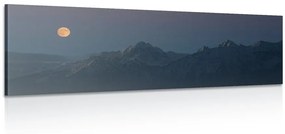 Obraz úplněk měsíce nad horami Varianta: 150x50