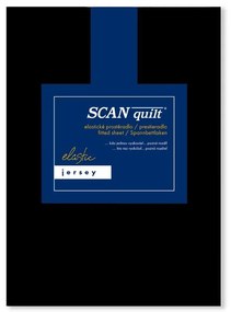 SCANquilt napínací prostěradlo JERSEY ELASTIC LYCRA černá výška matrace do 30 cm 200 x 220 cm