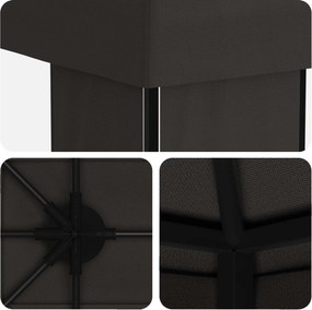 Zahradní altán 6 x 3 m Antracitová Polyester a ocel 190 gsm 3376009