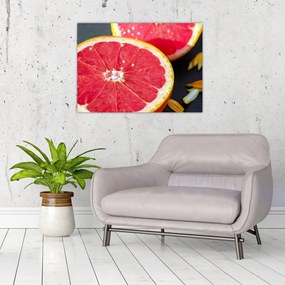 Skleněný obraz rozkrojených grapefruitů (70x50 cm)