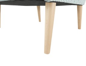 Kondela Designové křeslo, látka mentolová/vzor, BELEK