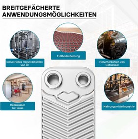 Výměník tepla Wiltec – 44 kW, 4 m³/h, 0,36 l (50672)