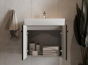 Kingsbath / Lavedo Tessera Black 60 koupelnová skříňka s umyvadlem