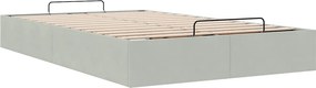 Osmanský rám postele bez matrace světle šedá 120x190 cm samet 3310949