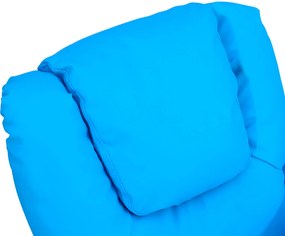 HOMCOM Dětské křeslo s funkcí polohování Mini pohovka pro děti 3-6 let Modrá s držákem na nápoje 62x52x69cm ideální do dětských pokojů | Aosom.de