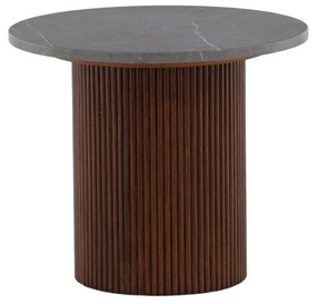 Odkládací stolek Härön, ořechová barva, ⌀52