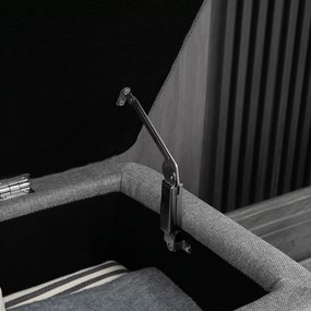 HOMCOM Úložná Lavice s Polstrovaným Sedadlem, Ottoman s Ocelovými Nohami, Úložný Truhlicový Stolek do Obývacího Pokoje, Ložnice nebo Chodby 102 x 40 …
