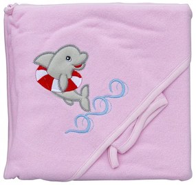 Scarlett Froté ručník - delfín s kapucí Bílá