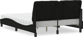 Postel s matrací černá 120 x 200 cm textil 3310729