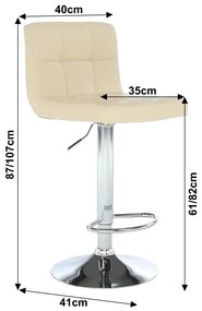 Barová židle KANDY NEW Tempo Kondela Bílá