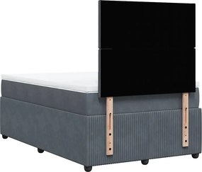 Box spring postel s matrací tmavě šedá 120 x 200 cm samet 3292305