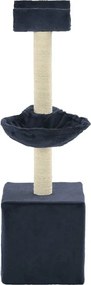 Škrabadlo pro kočky se sisalovými sloupky 105 cm modré 170627