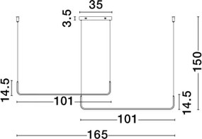 Závěsné LED svítidlo NOVA LUCE STRITA 42W 3200K 9001103 stmívatelné Triac