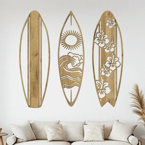 dřevo života Dřevěný obraz SURF ALOHA Zvolte barvu dekoru: Dub zlatý, Rozměry šxv (cm): 147x140