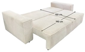 Kondela Rozkládací pohovka, béžová, HARPERA BIG SOFA