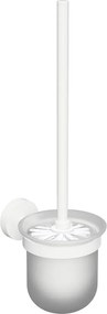 Sapho Sapho, X-ROUND WHITE WC kartáč závěsný, mléčné sklo, bílá mat, XR303W