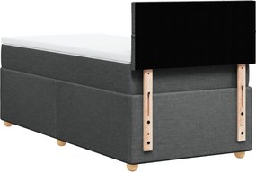 Box spring postel s matrací tmavě šedá 90x190 cm textil 3286536