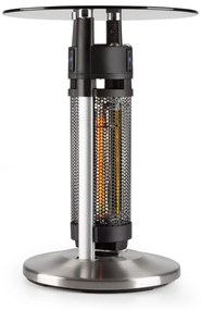 Blumfeldt Primal Heat 65, infračervený ohřívač, bistro stůl, 1200 W, uhlíkové výhřevné těleso, LED, 65 cm, sklo