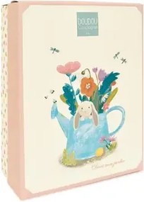 Doudou Dárková sada růžová Králíček Ciboulette s chrastítkem 21 cm / o