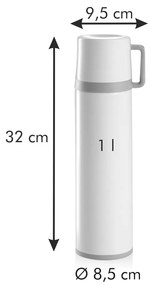 Termoska s hrníčkem CONSTANT CREAM 1,0 l, nerez