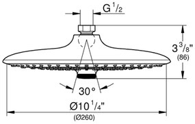 GROHE 26456000 - Hlavová sprcha EUPHORIA pr. 260 mm lesklý chrom