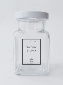 Samolepka na kořenky GRILOVACÍ BYLINKY průhledná 3 × 4 cm základní písmo