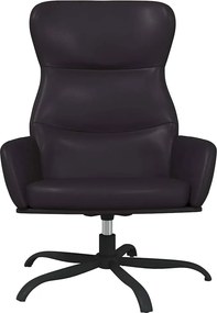 Relaxační křeslo černé umělá kůže 341084
