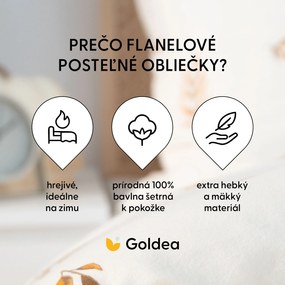 Goldea flanelové povlečení - podzimní dýně a lístky 140 x 200 a 70 x 90 cm