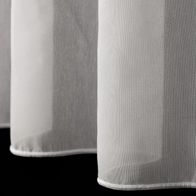 Českomoravská textilní voálová záclona PEGGIE 11 hustě tkaná bez vzoru, s olůvkem, bílá, výška 220cm ( v metráži)