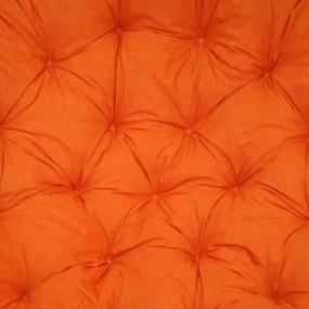 Ratanový papasan tmavý, průměr 115 cm - polstr oranžový melír