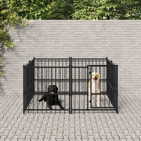 Venkovní psí kotec ocel 3,75 m²