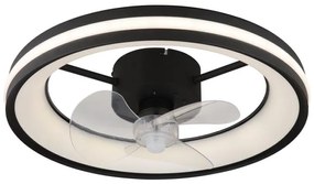 Globo 03651 - LED Stropní svítidlo s ventilátorem GATIAN LED/30W/230V černá + DO 03651