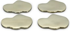 Kovové podtácky v sadě 4 ks ve zlaté barvě Charm – S|P Collection