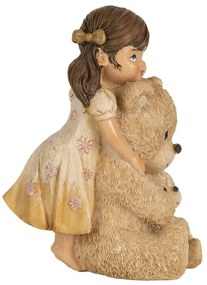 Figurka holčičky s velkým medvědem – 12 cm