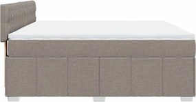 Box spring postel s matrací taupe 180x200 cm textil 3287158