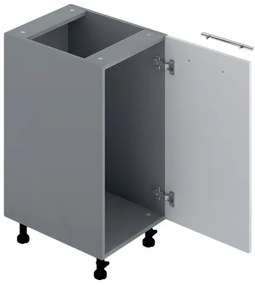 EXTOM Skříňka dolní rohová MALMO D13 U Korpus:: GREY, Dvířka:: permbroke
