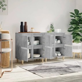 Příborníky 2 ks betonově šedé 60 x 35 x 70 cm kompozitní dřevo 3185755