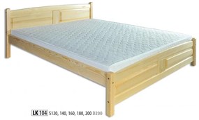 Drewmax Dřevěná postel 140x200 LK104 olše