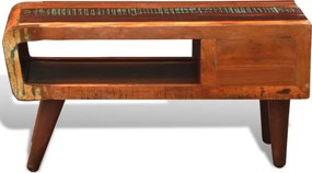 vidaXL Konferenční stolek zaoblený tvar 1 zásuvka recyklované dřevo [241008]