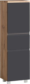 XXXLutz MIDI SKŘÍŇKA, šedá, dub wotan, 40/130/35 cm Held - Online Only koupelnové skříňky - 000307016823