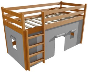 Vomaks Patrová zvýšená postel ZP 002 Rozměr: 80 x 180 cm, Barva: bezbarvý lak