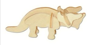 Woodcraft Dřevěné 3D puzzle Triceratops MA1041, 10 x 3 x 4 cm