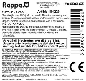 RAPPA Vodní pistole / softová / 31 cm