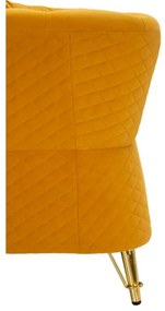 Designová pohovka Washakie 162 cm hořčicová / zlatá