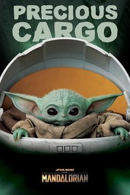 Plakát, Obraz - Star Wars: The Mandalorian - Precious Cargo (Baby Yoda)