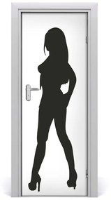 Fototapeta na dveře silueta ženy 75x205 cm