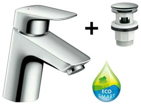 Hansgrohe Logis - umyvadlová baterie stojánková s odtokovou zátkou Push-Open, chrom 71077000