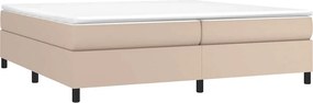 Rám postele s boxspringem cappuccino 200x200 cm umělá kůže 3121070