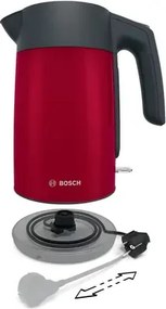 BOSCH TWK7L464 červená / Rychlovarná konvice / 2400 W / 1.7 l