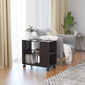 vidaXL Odkládací stolek 70 x 35 x 55 cm kompozitní dřevo [802128] Barva: šedá s vysokým leskem